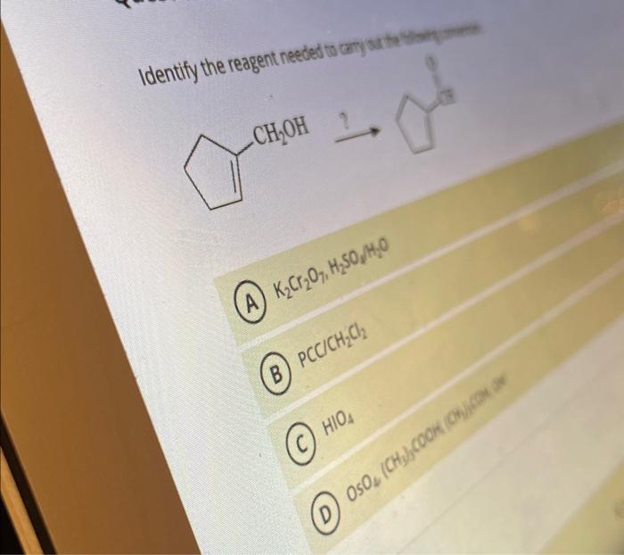 Solved Identify the reagent needed oo ony arta townsins: | Chegg.com