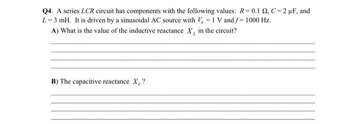 Solved Q5. Consider the same circuit as in Q4. Find the peak | Chegg.com