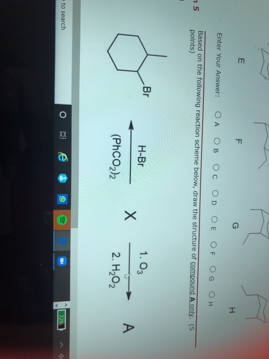 Solved E ד G H Enter Your Answer: ОА OB Oc OD OE OF OG Он 15 | Chegg.com