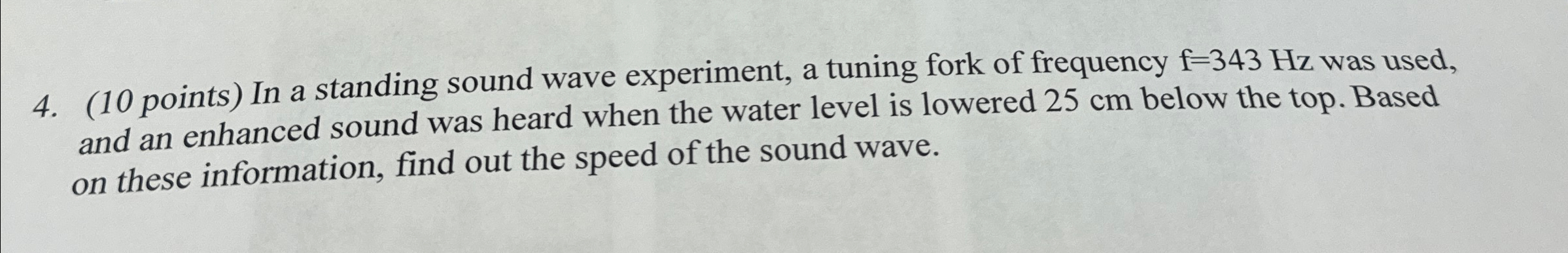 Solved (10 ﻿points) ﻿In a standing sound wave experiment, a | Chegg.com