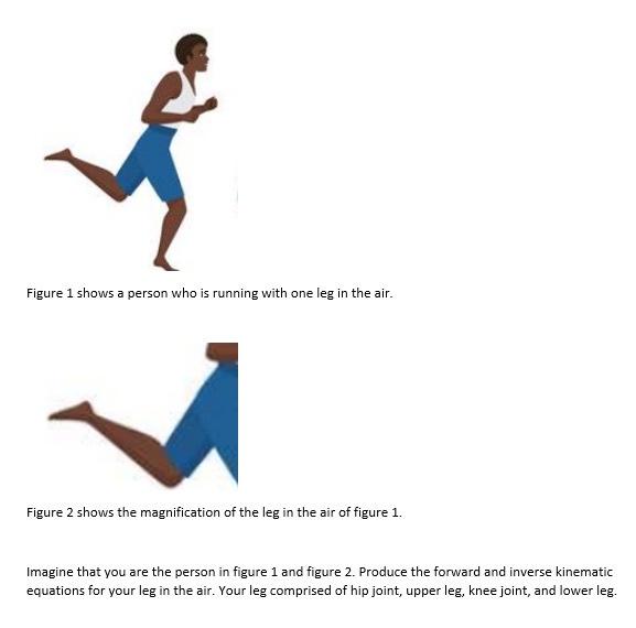 Figure 1 shows a person who is running with one leg | Chegg.com