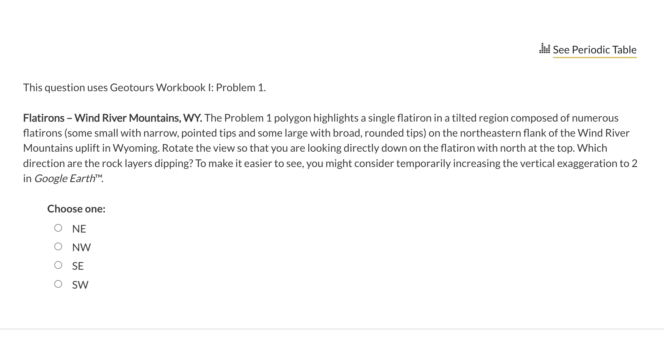Solved This question uses Geotours Workbook I: Problem | Chegg.com