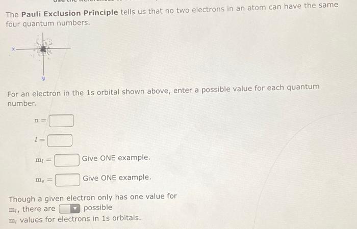 Solved The Pauli Exclusion Principle tells us that no two | Chegg.com