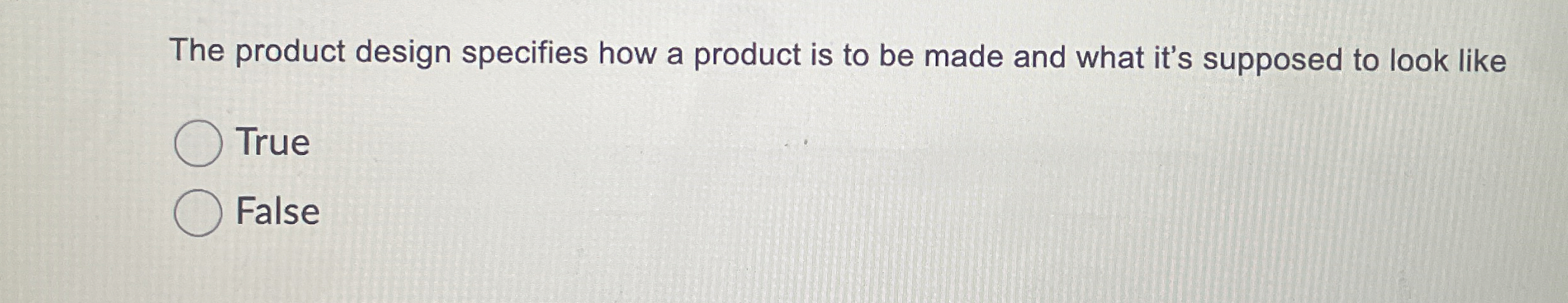 Solved The product design specifies how a product is to be | Chegg.com