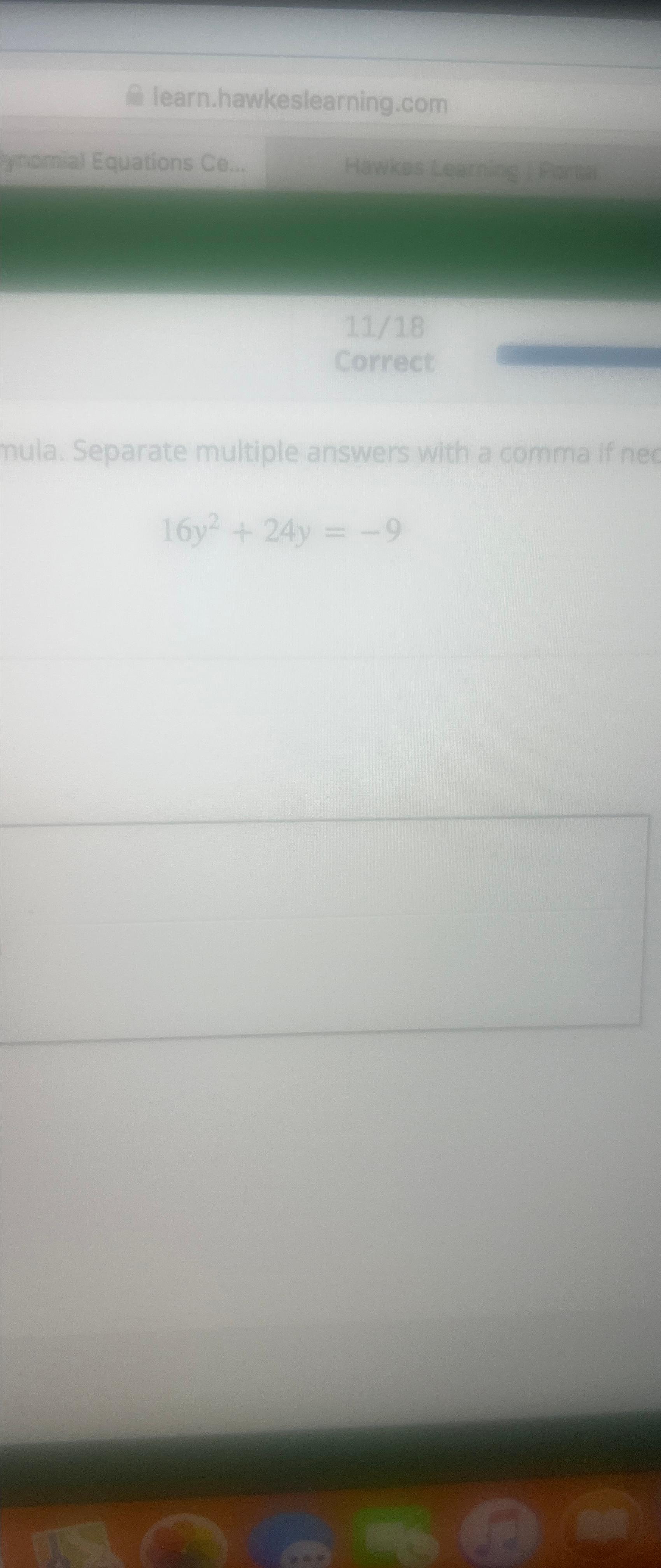 Solved learn.hawkeslearning.com(1)1118Correcthula. Separate | Chegg.com