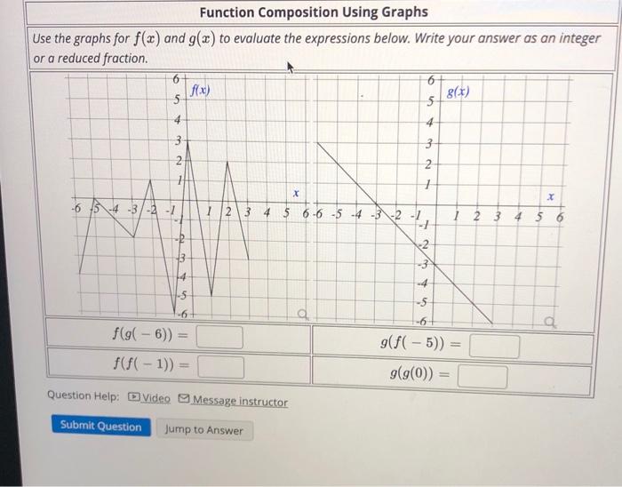 Solved Function Composition Using Graphs Use the graphs for | Chegg.com