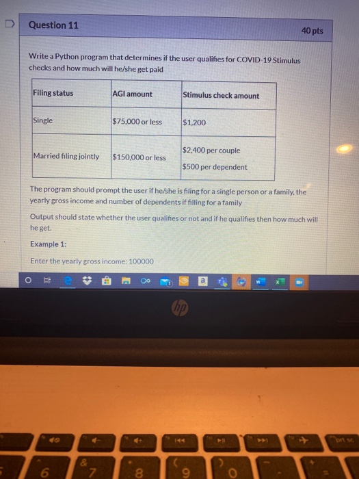Solved Question 11 40 Pts Write A Python Program That 3904