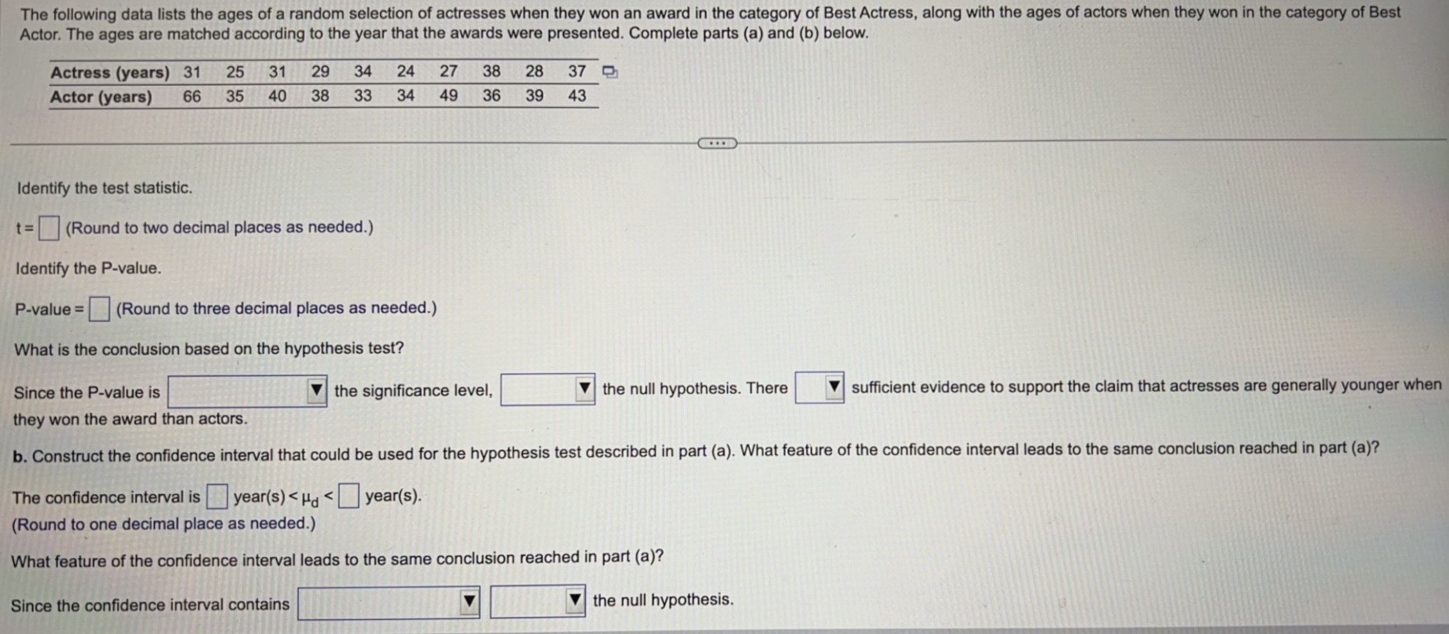 Solved The following data lists the ages of a random | Chegg.com