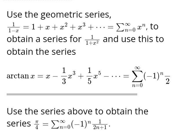Solved 1 1-3 • • • = Use the geometric series, 1+ x + x2 + | Chegg.com