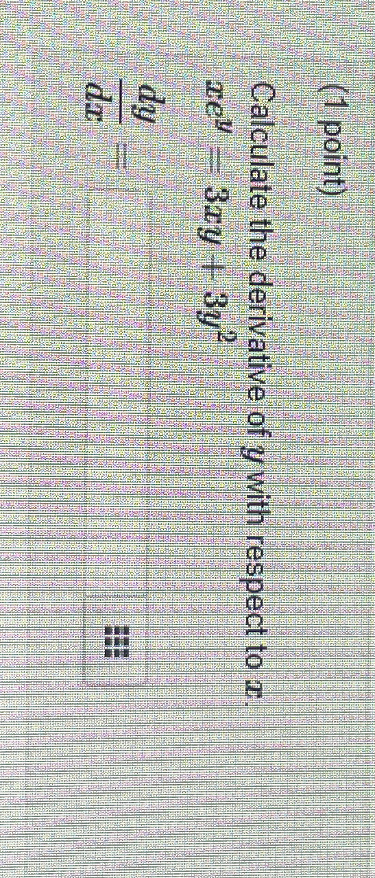 Solved (1 ﻿point)Calculate the derivative of y ﻿with respect | Chegg.com
