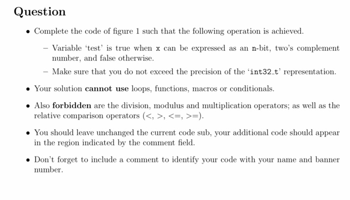 Question • Complete the code of figure 1 such that | Chegg.com