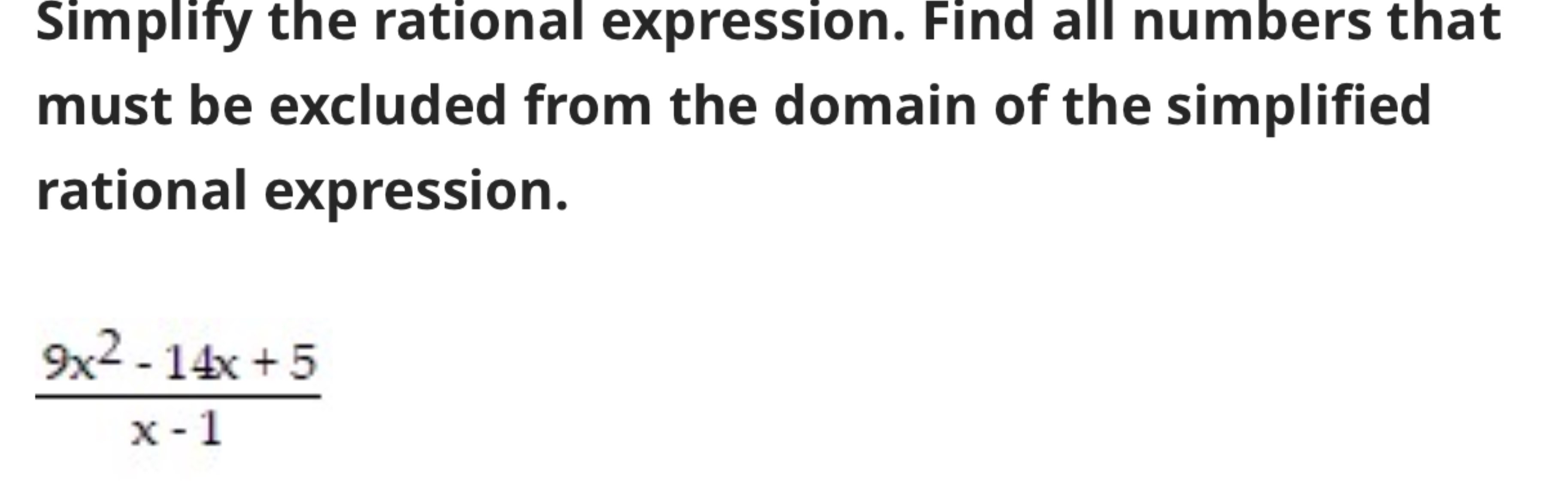 Solved Simplify the rational expression. Find all numbers | Chegg.com