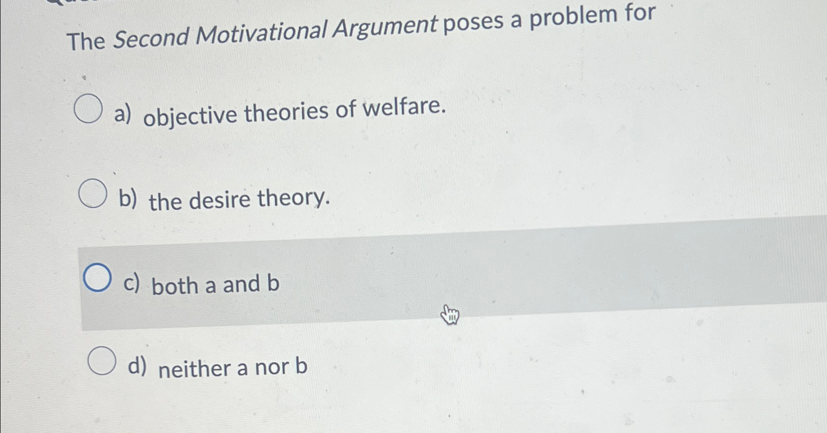 Solved The Second Motivational Argument poses a problem for | Chegg.com
