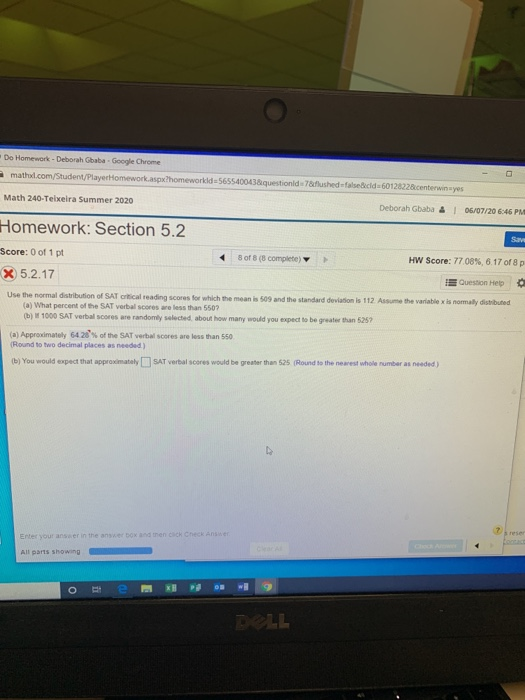 Solved Do Homework - Deborah Gbaba. Google Chrome | Chegg.com