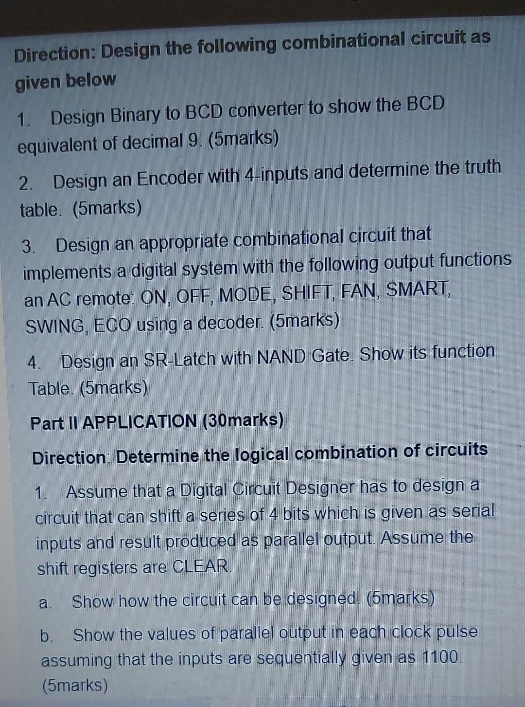 Solved Direction: Design the following combinational circuit | Chegg.com