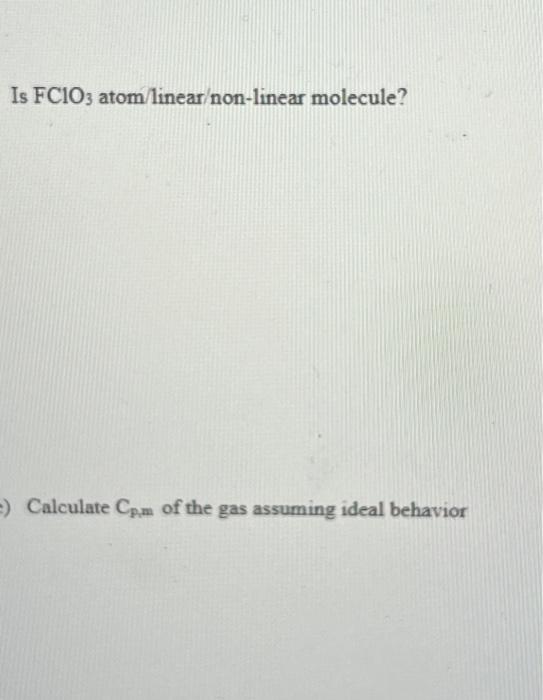 Solved Perchloryl fluoride (FClO3) is a toxic gas that has | Chegg.com