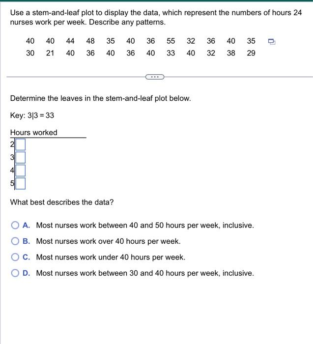 Stem And Leaf Plot Worksheet