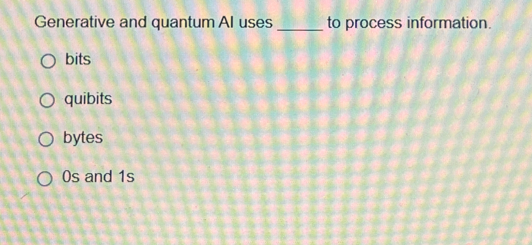 Solved Generative and quantum Al uses to process | Chegg.com