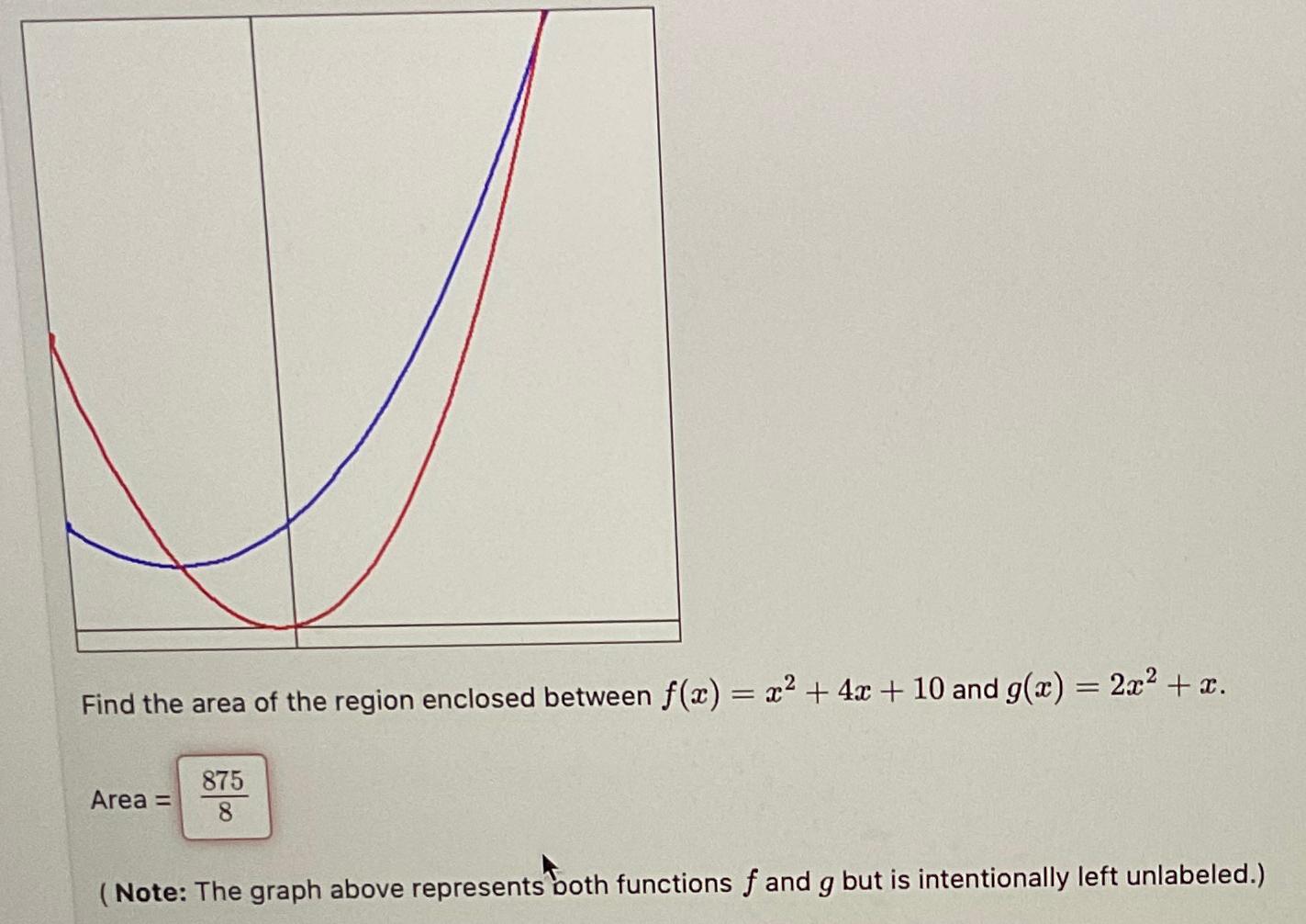Solved Find the area of the region enclosed between | Chegg.com
