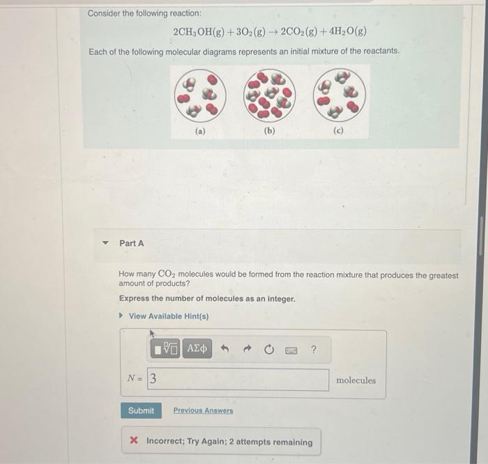 Solved Consider the following reaction: 2CH3OH(g)+3O2( | Chegg.com