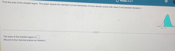Solved Find the area of the shaded rogion. The graph depicts | Chegg.com