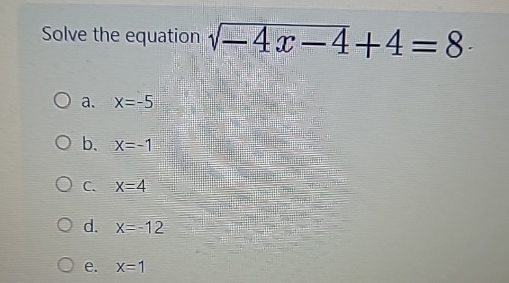 Solved Solve the equation | Chegg.com