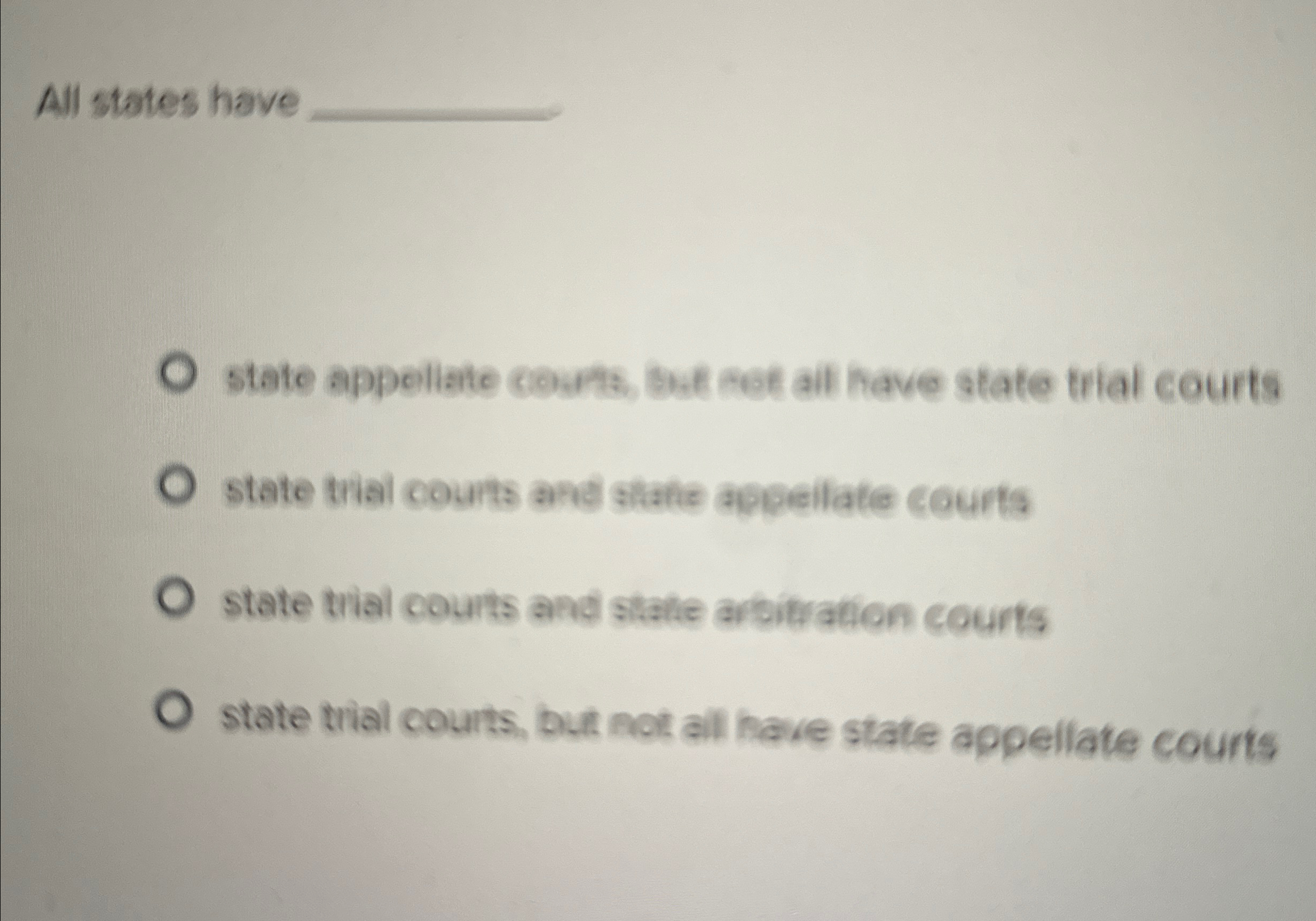 Solved All states have ﻿state appeliate touns, but met | Chegg.com