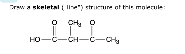 Solved Draw a skeletal ("line") ﻿structure of this molecule: | Chegg.com