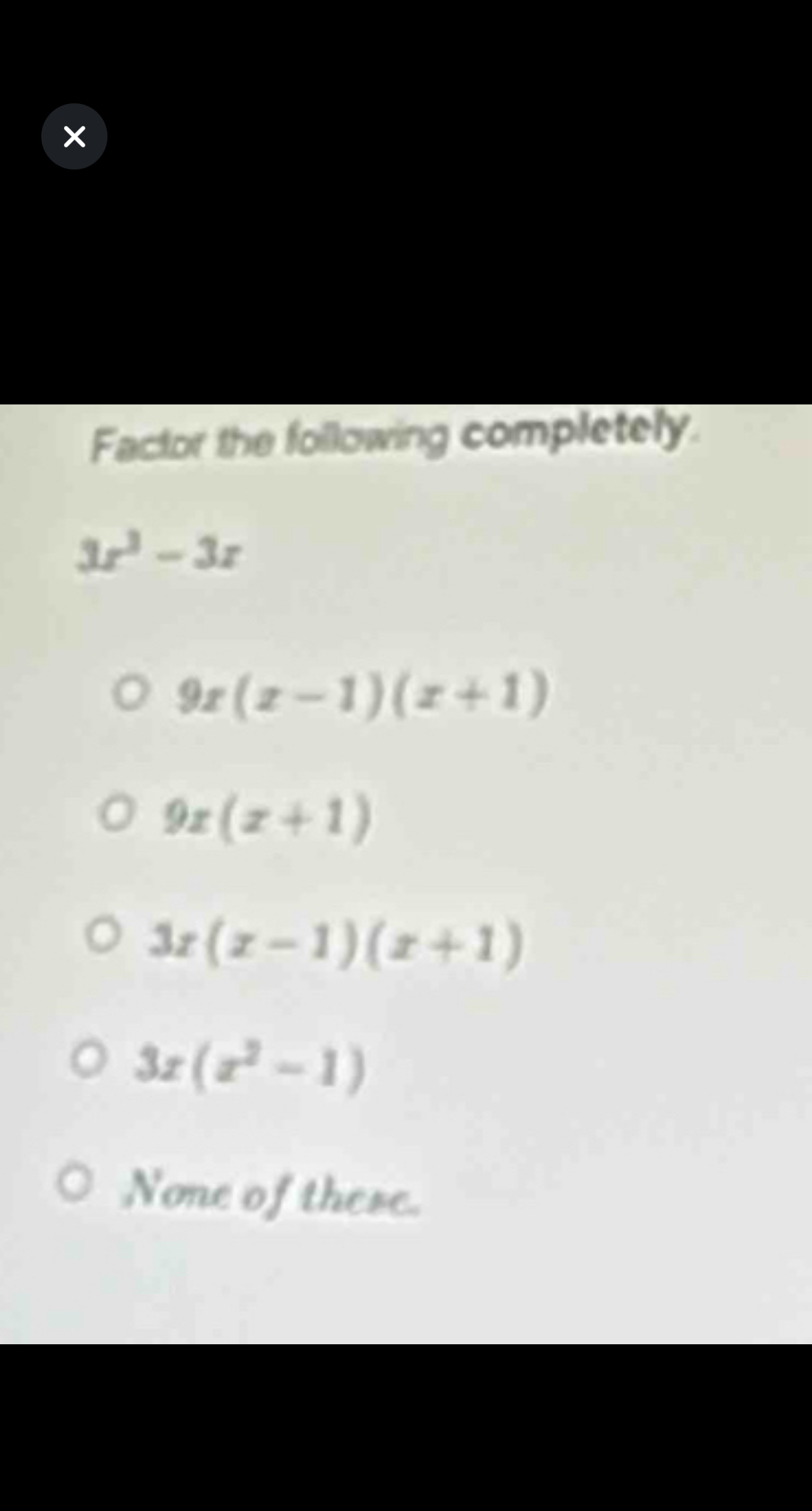 Solved Factor the following | Chegg.com