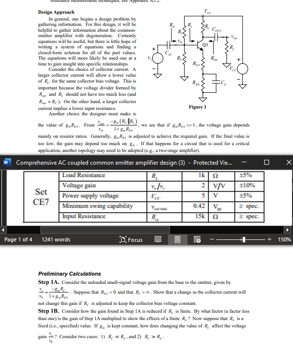 Design ApproachIn general, one begins a design | Chegg.com