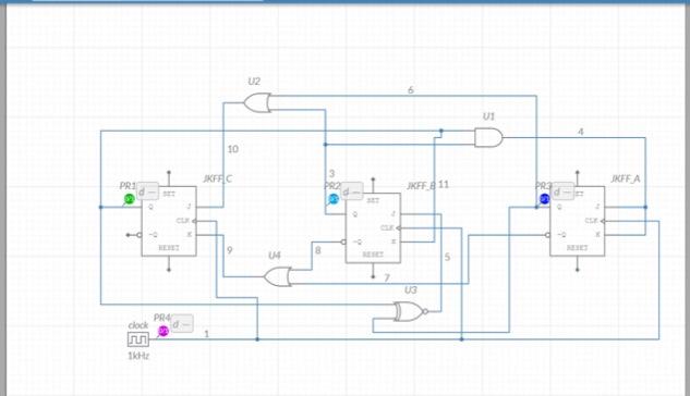 Solved This is our own circuit of 3-bit up/down counter with | Chegg.com