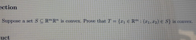 Solved show the projection of a convex set onto some of its | Chegg.com