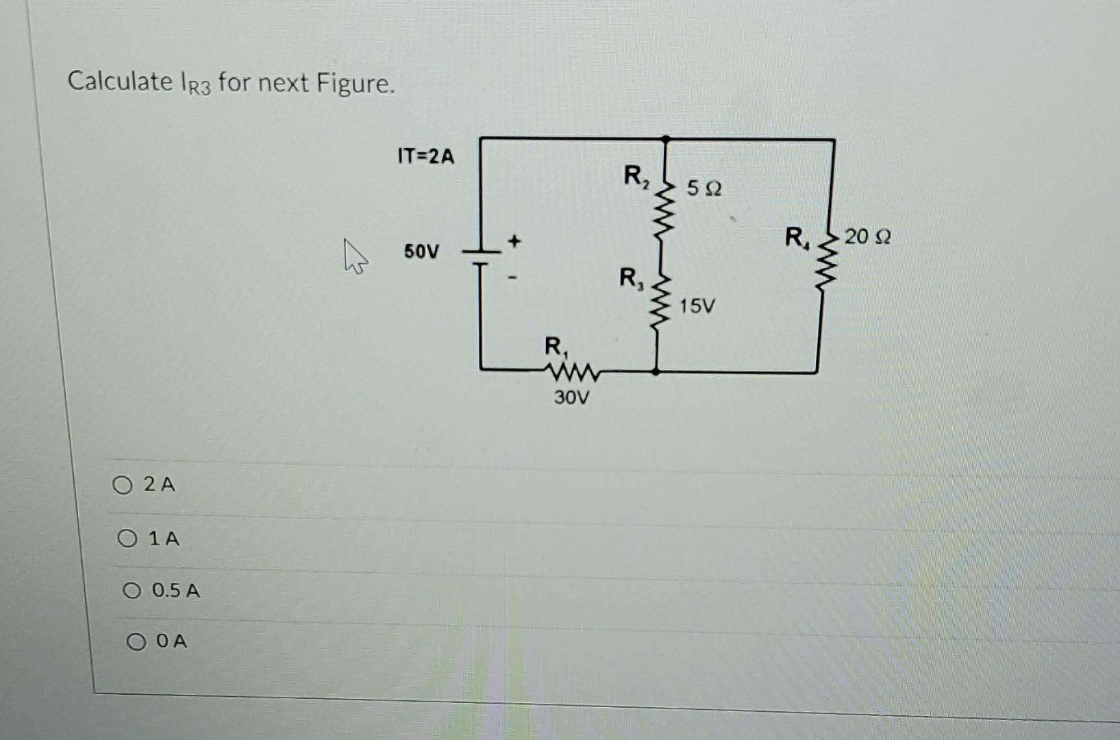 Solved Calculate IR3 for next Figure. 2 A 1 A 0.5 A | Chegg.com