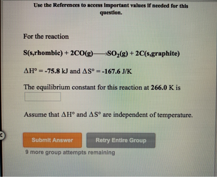 Solved Use the References to access important values if | Chegg.com