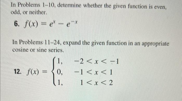 Solved In Problems 1−10, determine whether the given | Chegg.com