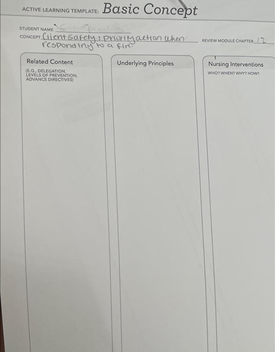 Solved ACTIVE LEARNING TEMPLATE: Basic Concept STUDENT NAME | Chegg.com