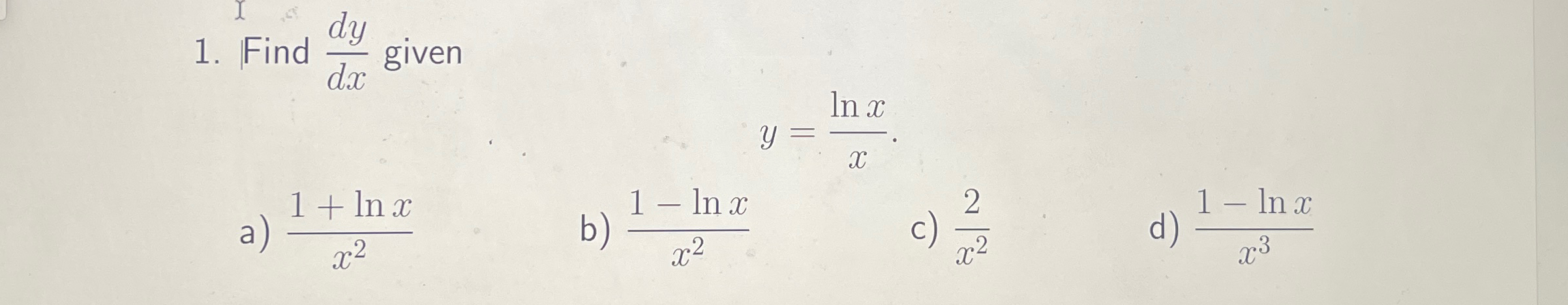Solved Find dydx | Chegg.com