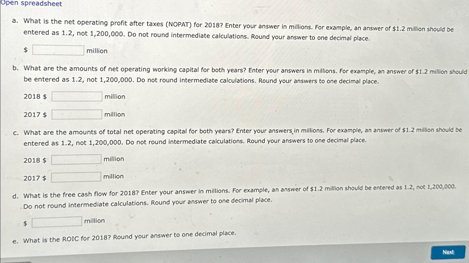 Solved Open spreadsheeta. ﻿What is the net operating profit | Chegg.com