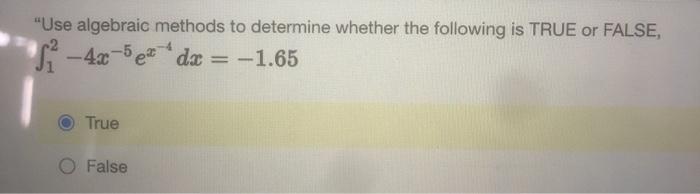 Solved "Use algebraic methods to determine whether the | Chegg.com