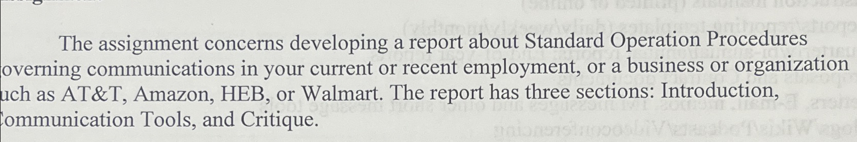 Solved The assignment concerns developing a report about | Chegg.com