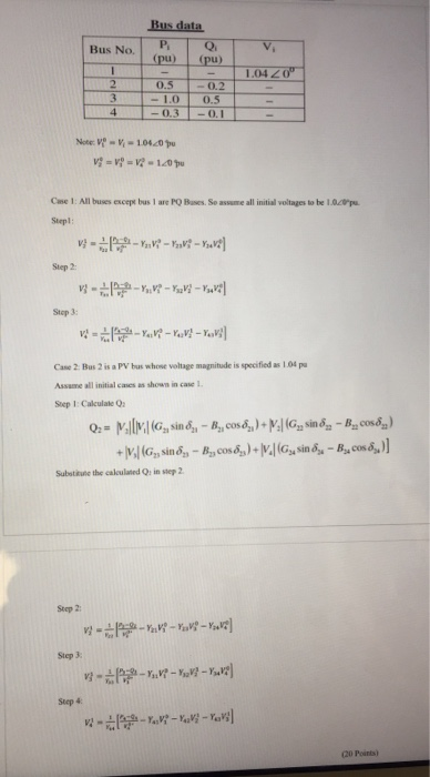 Solved 4. Obtain the load flow solution at the end of first | Chegg.com