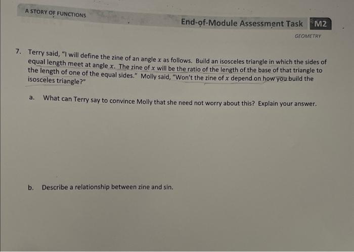 Solved A STORY OF FUNCTIONS End-of-Module Assessment Task M2 | Chegg.com