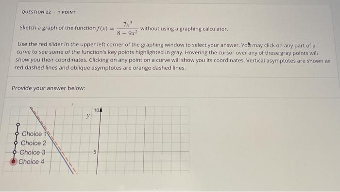 Solved QUESTION 22.1 POINT 7x3 Sketch a graph of the | Chegg.com
