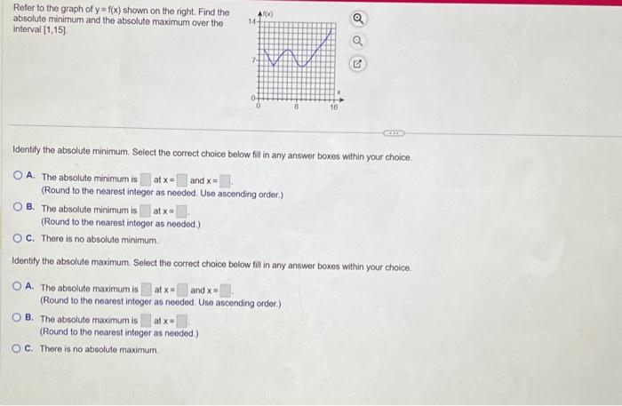 Solved Reter to the graph of y=f(x) shown on the right. Find | Chegg.com