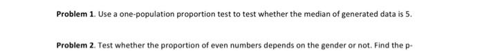 Solved ⋮Problem 1. Use a one-population proportion test to | Chegg.com