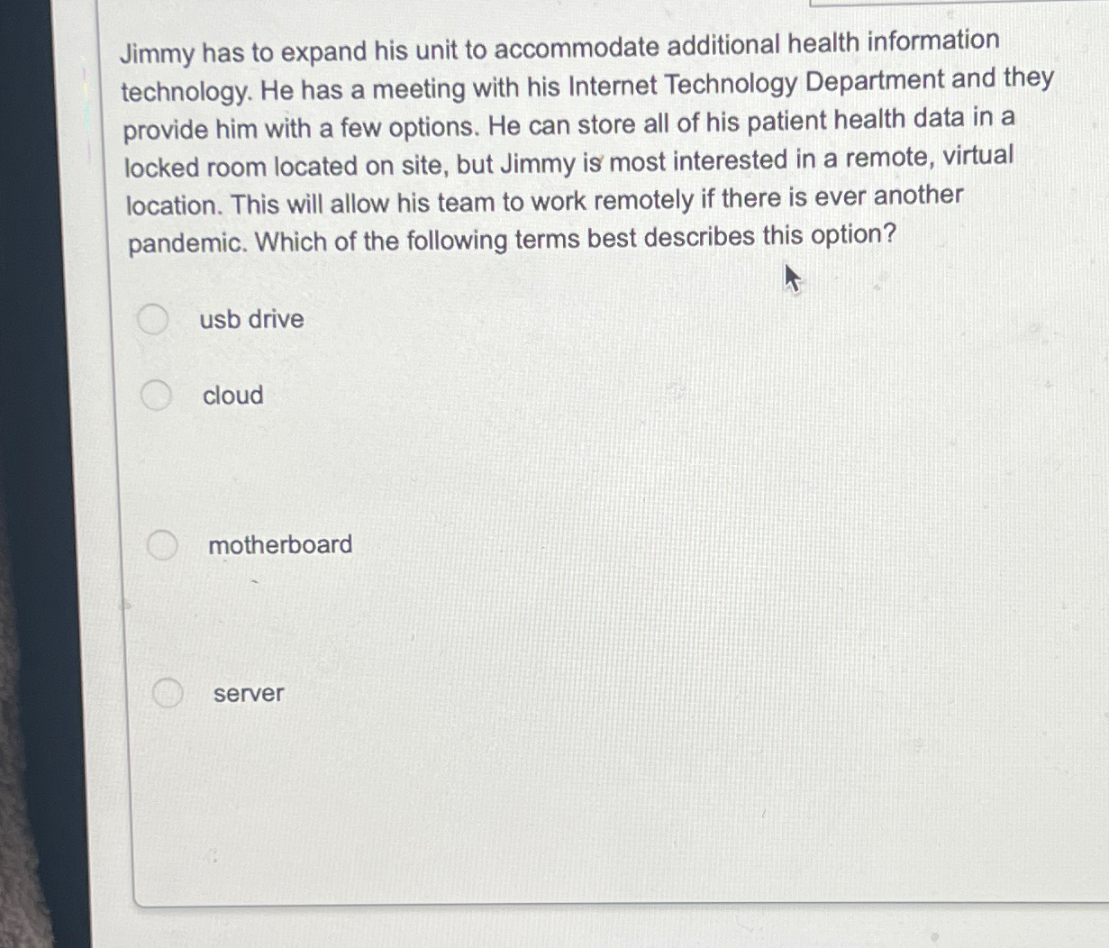 Solved Jimmy has to expand his unit to accommodate | Chegg.com