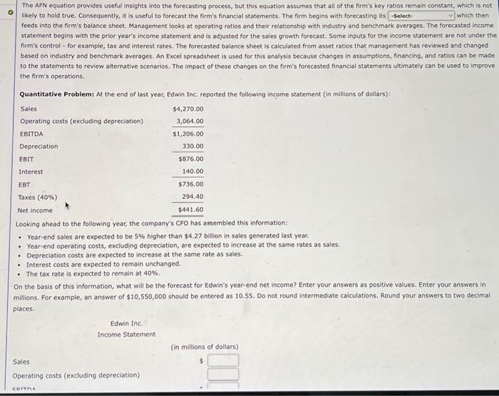 Solved The AFN equation provides useful insights into the | Chegg.com