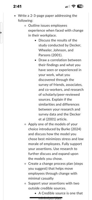 Solved - Write a 2-3-page paper addressing the following: - | Chegg.com