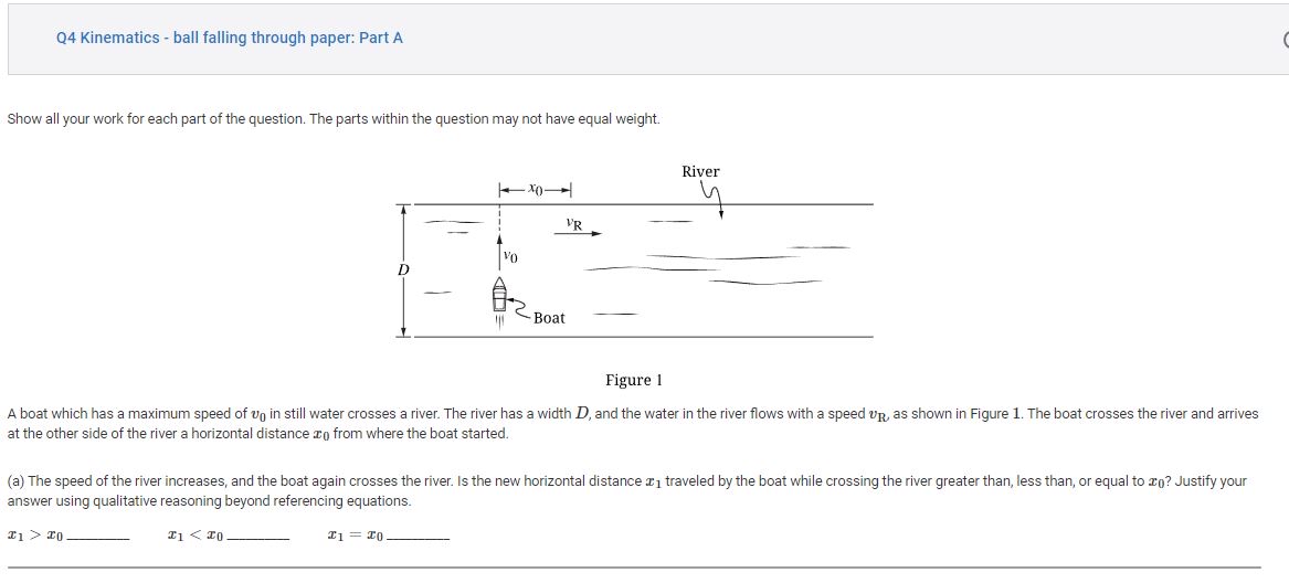 Solved Q4 ﻿Kinematics - ﻿ball falling through paper: Part | Chegg.com