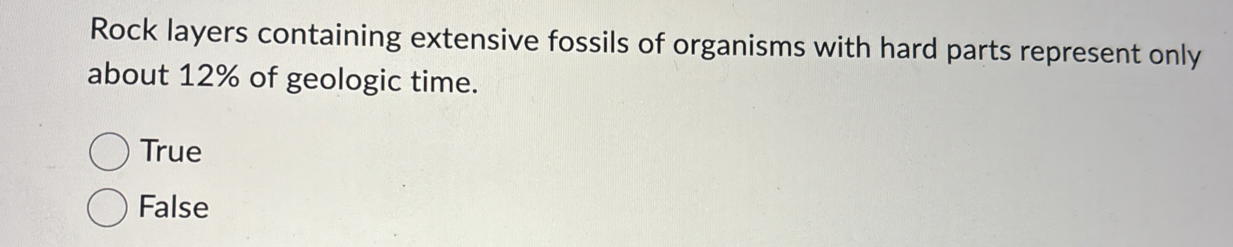 Solved Rock layers containing extensive fossils of organisms | Chegg.com